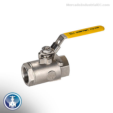 Válvula de bola manual 2 cuerpos paso total NPT 2000 WOG 1/2 ...